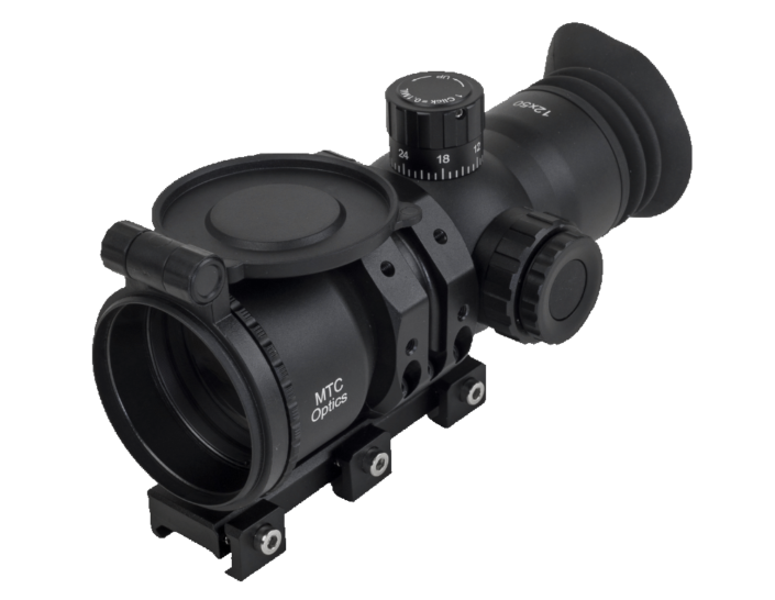 MTC SWAT 12x50 Prismatic - Short-eye relief scope. SCB2 reticle