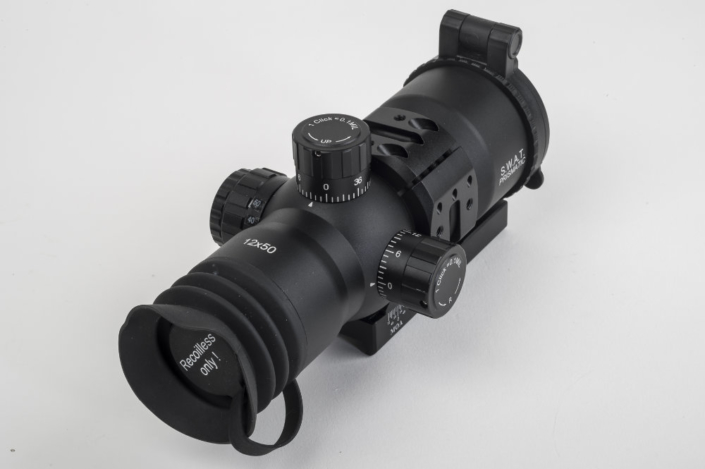 MTC SWAT 12x50 Prismatic - Short-eye relief scope. SCB2 reticle
