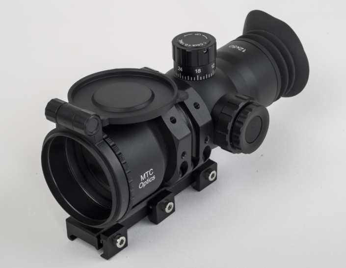MTC SWAT 12x50 Prismatic - Short-eye relief scope. SCB2 reticle